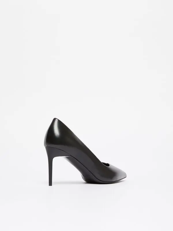 Max Mara Nappa Leather Court Pumps - Black