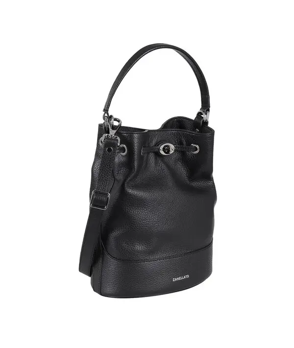 ZANELLATO Monda Twist-lock Small Bucket Bag - Black