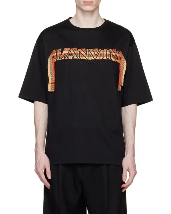LANVIN Curb Lace Oversized T-shirt - Black