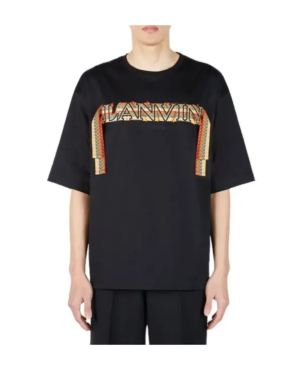 LANVIN Curb Lace Oversized T-shirt - Black