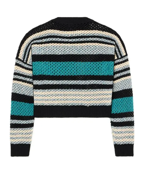 Alanui Ocean Stripes Open-knit Sweater