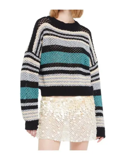 Alanui Ocean Stripes Open-knit Sweater