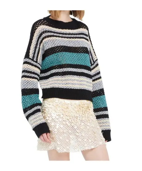 Alanui Ocean Stripes Open-knit Sweater