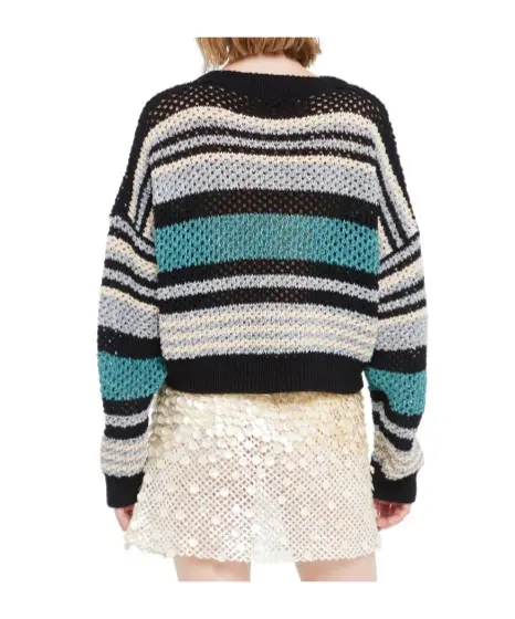 Alanui Ocean Stripes Open-knit Sweater