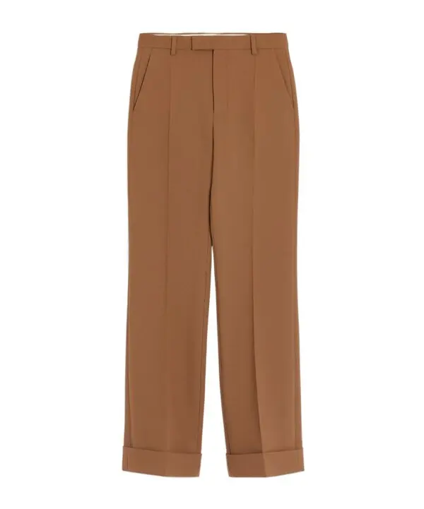 Valentino Garavani Pleated Straight Leg Trousers