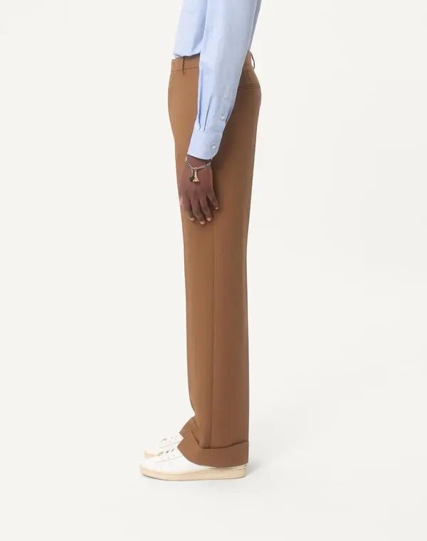 Valentino Garavani Pleated Straight Leg Trousers