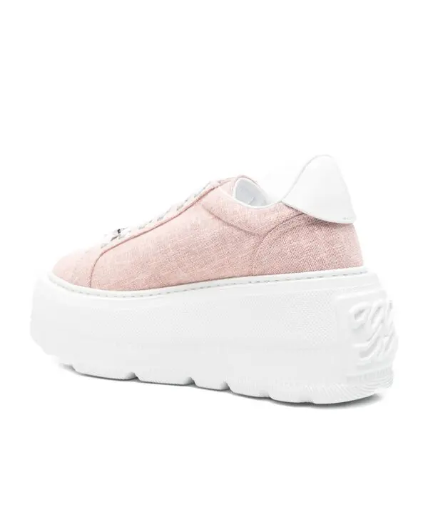 Casadei Nexus Solar Eclipse" Platform Lace-up Sneakers - Pink