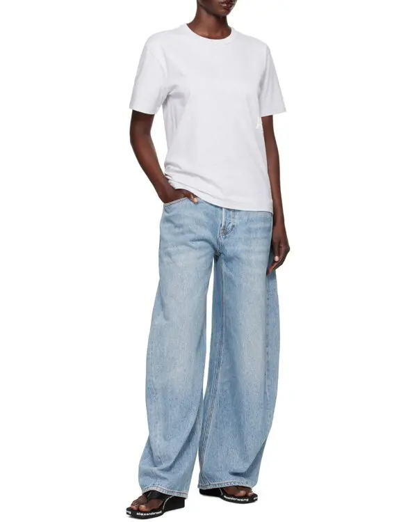 Alexander Wang Puff Logo Jersey T-shirt - Heather Ash