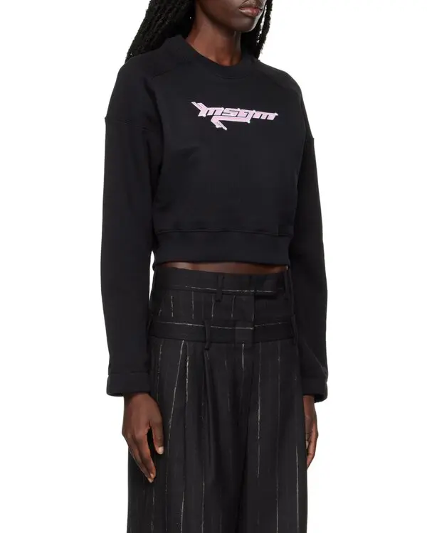 MSGM Cropped Logo Sweatshirt