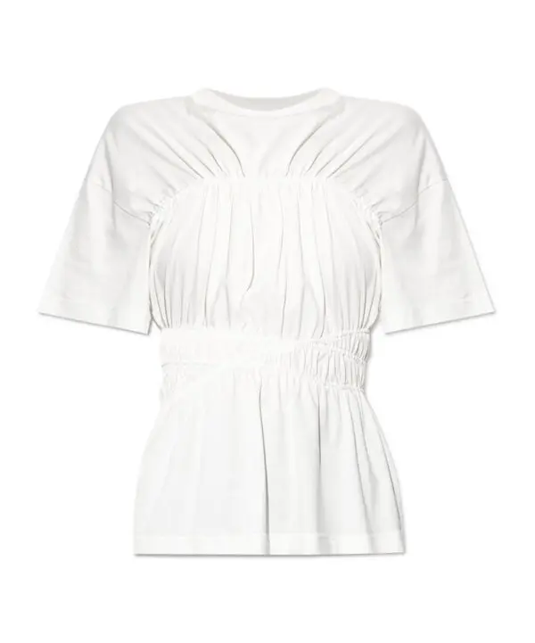 Alexander McQueen Gathered Crewneck T-shirt