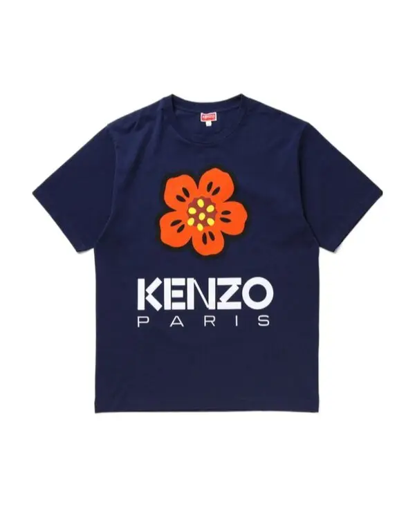 Kenzo Boke Flower Printed Crewneck T-shirt - Blue