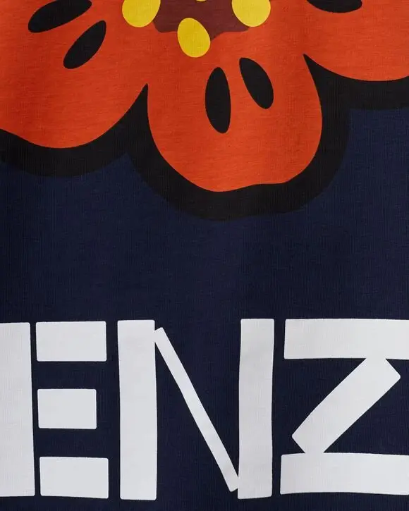 Kenzo Boke Flower Printed Crewneck T-shirt - Blue