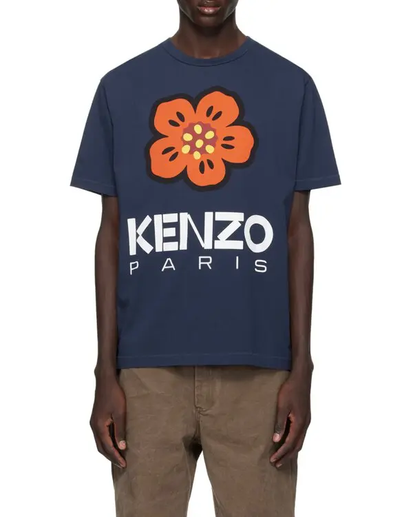 Kenzo Boke Flower Printed Crewneck T-shirt - Blue