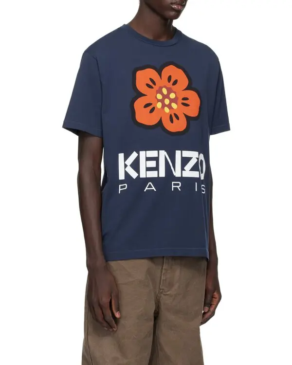 Kenzo Boke Flower Printed Crewneck T-shirt - Blue