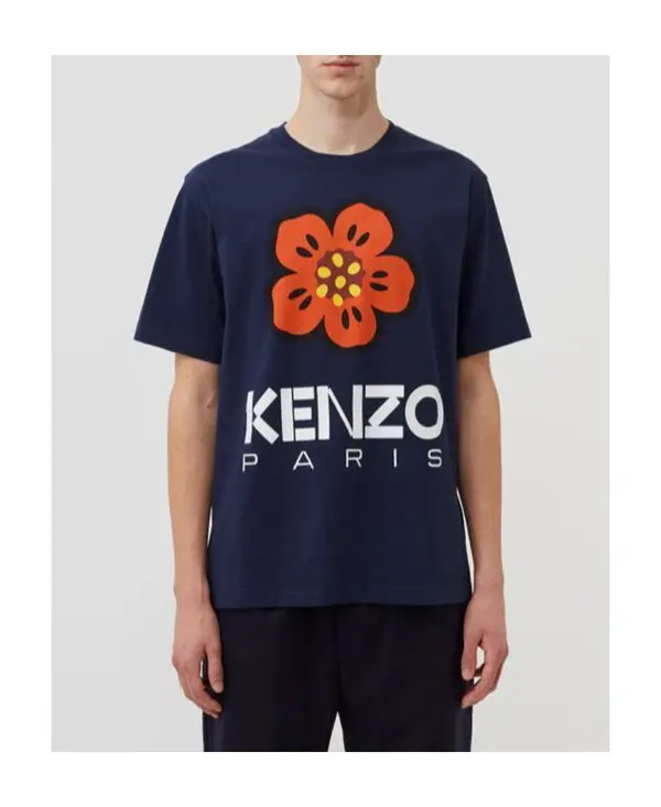 Kenzo Boke Flower Printed Crewneck T-shirt - Blue