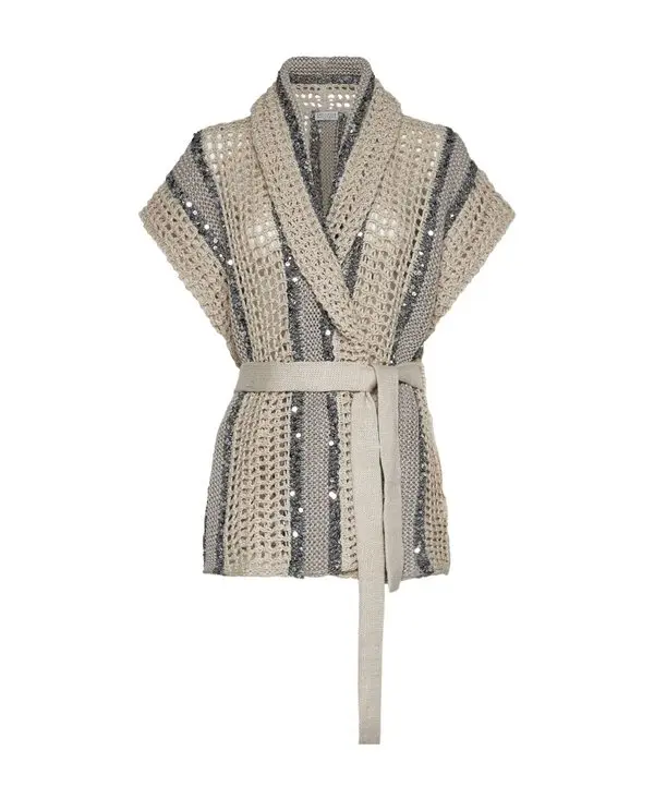 Brunello Cucinelli Embellished Knitted Gilet