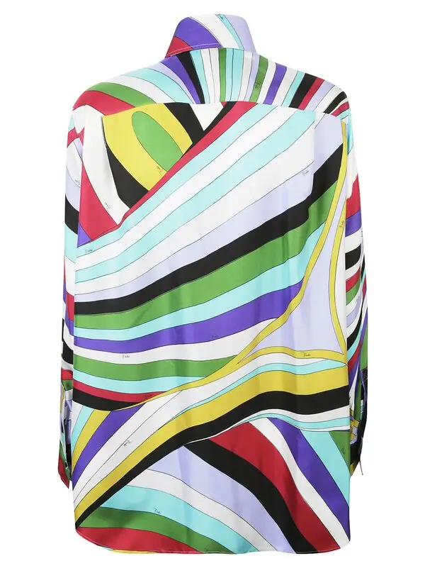 Emilio Pucci Graphic Print Silk Shirt
