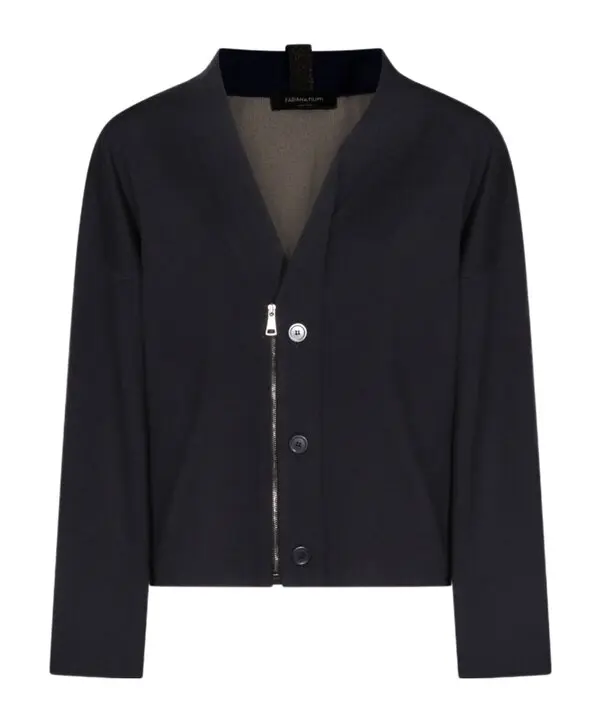 Fabiana Filippi V-neck Zip-up Sweatshirt