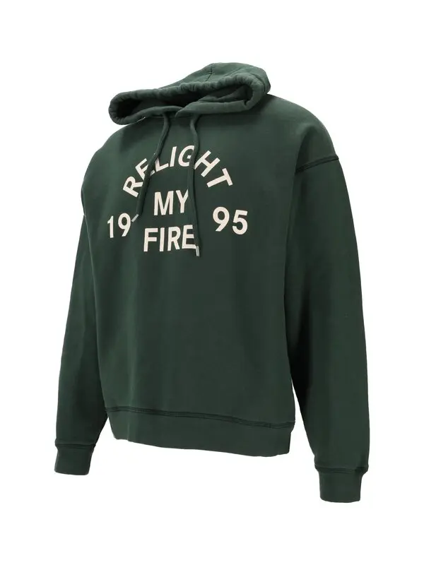 Dsquared2 Logo Printed Drawstring Hoodie - Green
