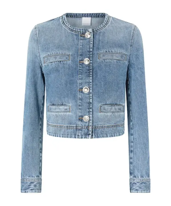 Pinko Crewneck Denim Jacket