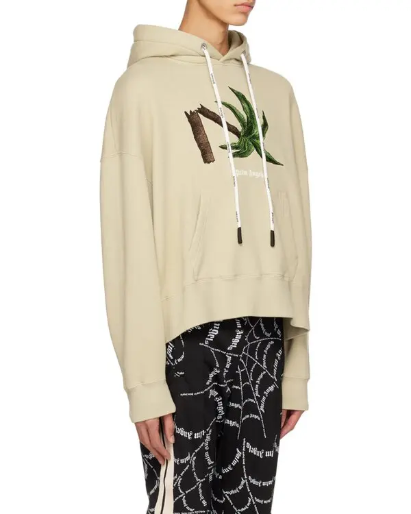 Palm Angels Palm Embroidered Drawstring Hoodie - Nude