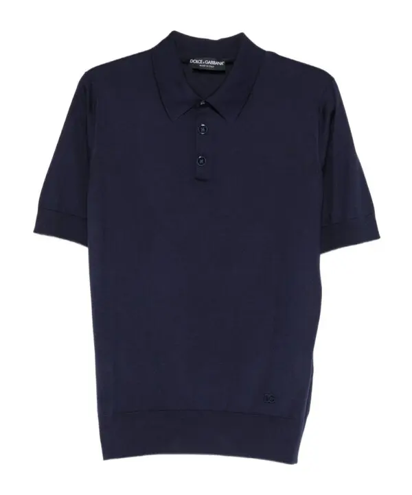 Dolce & Gabbana Dolce Gabbana Dg Logo Embroidered Polo Shirt - Black