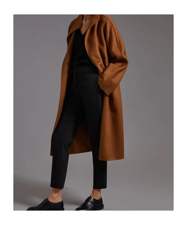 Max Mara Lilia Belted Long-sleeved Coat - Brown