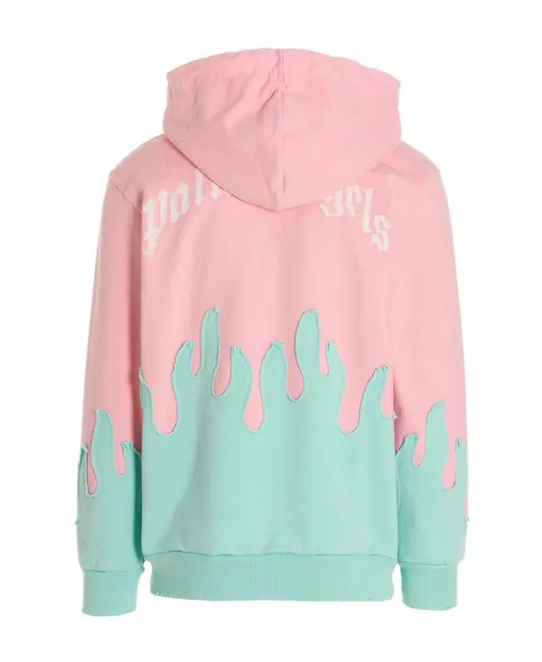 Palm Angels Layered Flames Long-sleeved Hoodie