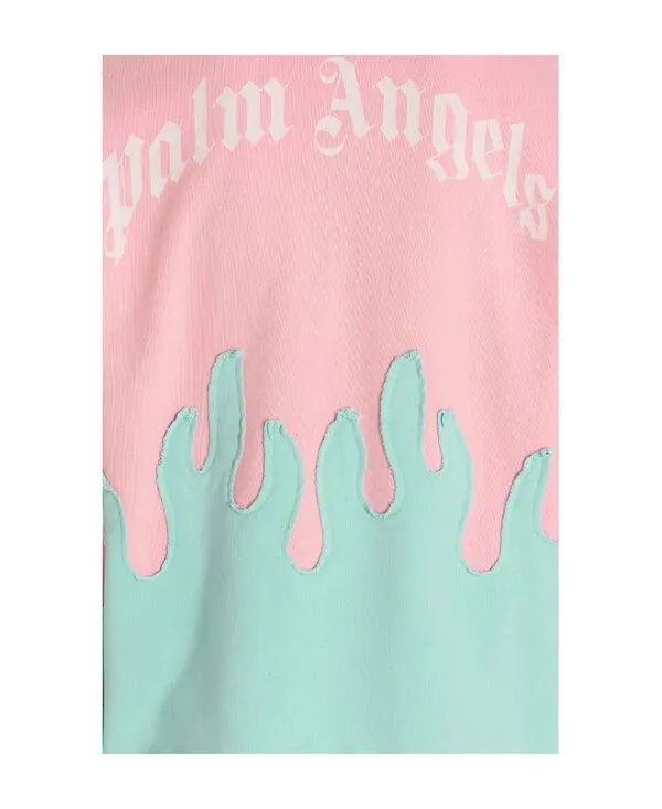 Palm Angels Layered Flames Long-sleeved Hoodie