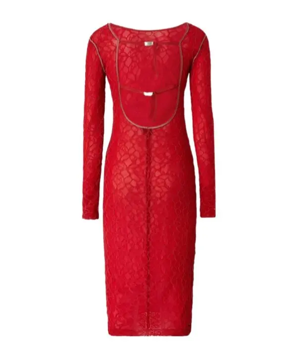 Pinko Aaron Lace Open Back Dress