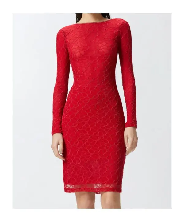 pinko open back dress Pinko Long Rhinestone Embellished Slip Dress