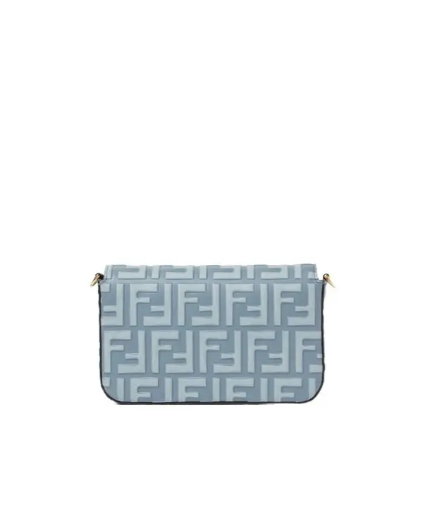 Fendi Monogram Chain Wallet - Blue
