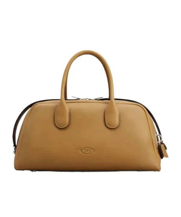 TOD'S Di Logo Debossed Tote Bag - Brown