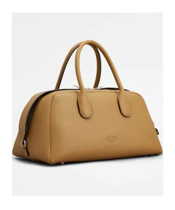 TOD'S Di Logo Debossed Tote Bag - Brown