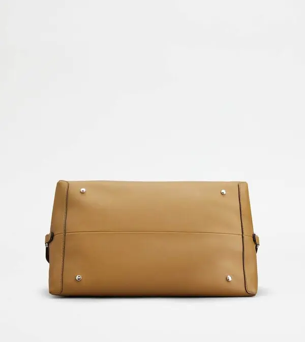 TOD'S Di Logo Debossed Tote Bag - Brown