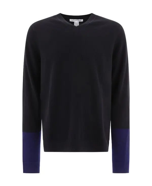 Comme Des Garçons Long Sleeve V-neck Pullover
