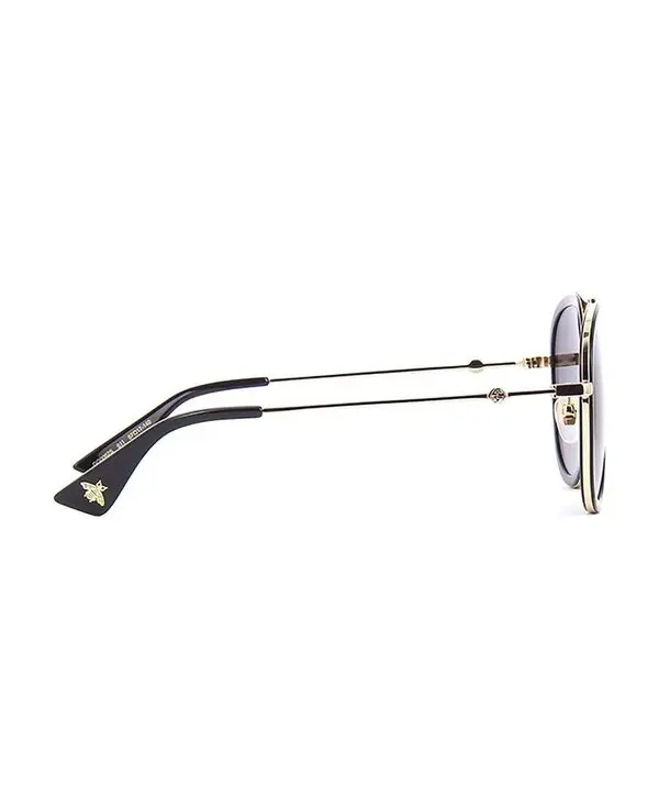 Gucci Aviator Frame Sunglasses - Gray