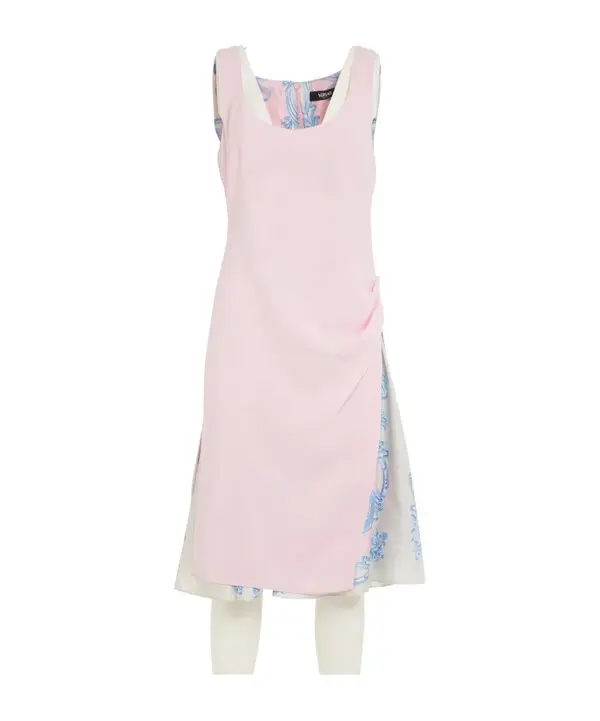 Versace Sleeveless Graphic Print Dress - Pink