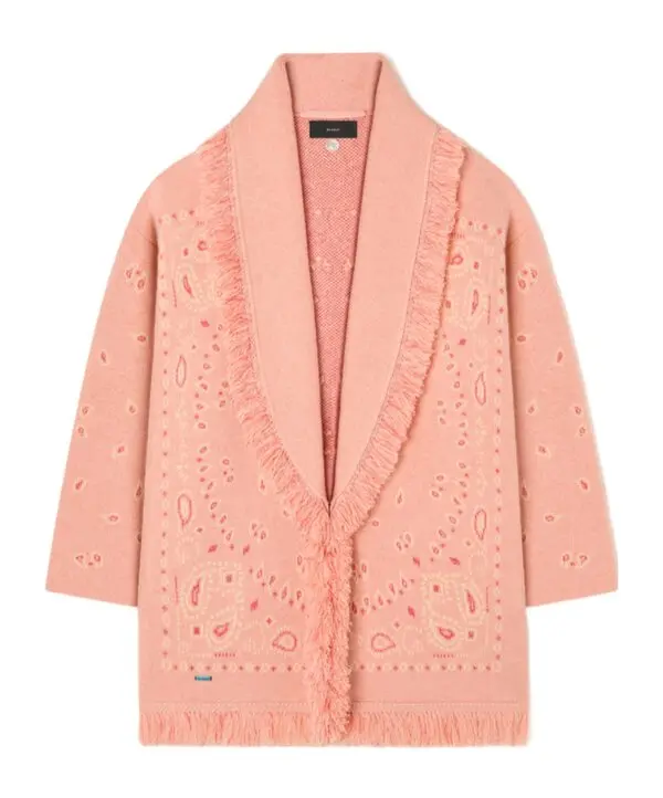 Alanui Bandana Jacquard Cardigan - Calendula-rose