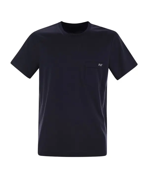 FAY Pocket Crew Neck T-shirt