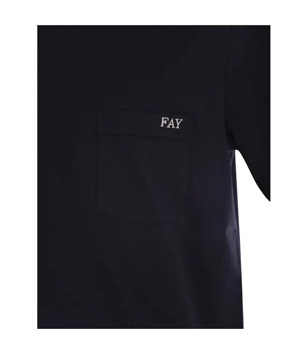 FAY Pocket Crew Neck T-shirt