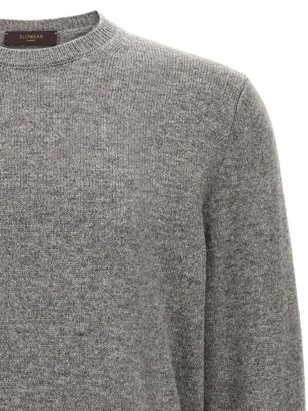 ZANONE Crewneck Knitted Jumper With Cuffed Sleeves - Grey