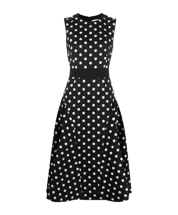 Erdem Penelope Polka-dot Midi Dress - Black
