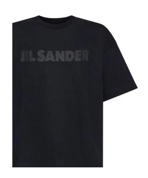 JIL SANDER Logo Printed Crewneck T-shirt - Black