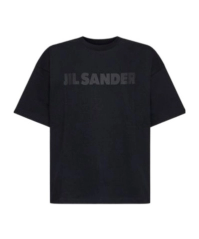JIL SANDER Logo Printed Crewneck T-shirt - Black