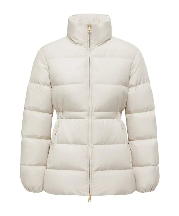 Moncler Brossette Zip-up Puffer Jacket - Ivory