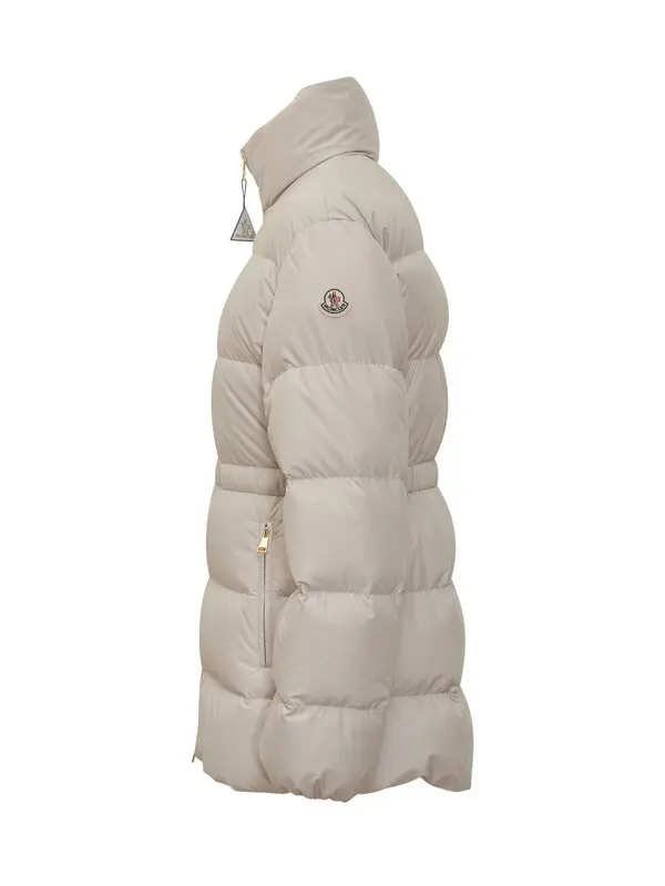 Moncler Brossette Zip-up Puffer Jacket - Ivory