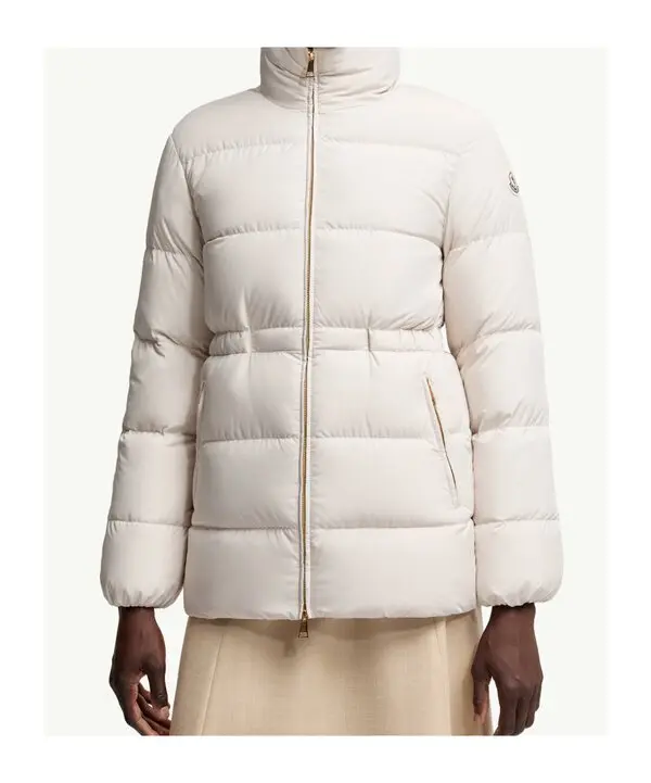Moncler Brossette Zip-up Puffer Jacket - Ivory