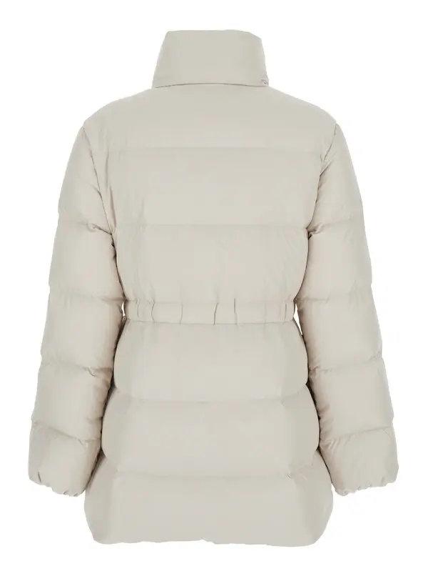 Moncler Brossette Zip-up Puffer Jacket - Ivory