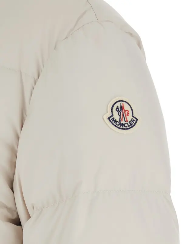 Moncler Brossette Zip-up Puffer Jacket - Ivory